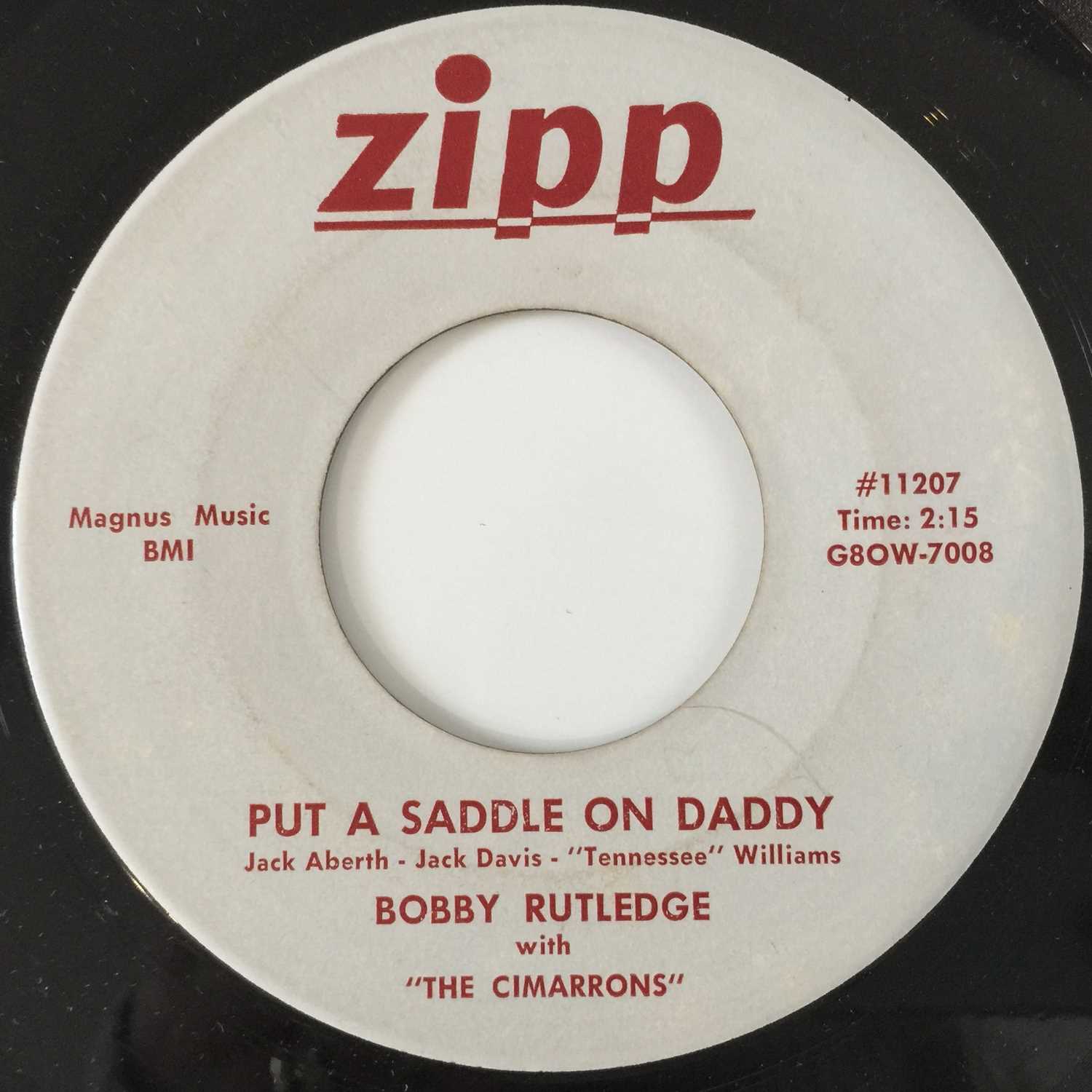 Lot 144 - BOBBY RUTLEDGE - PUT A SADDLE ON DADDY (ZIPP