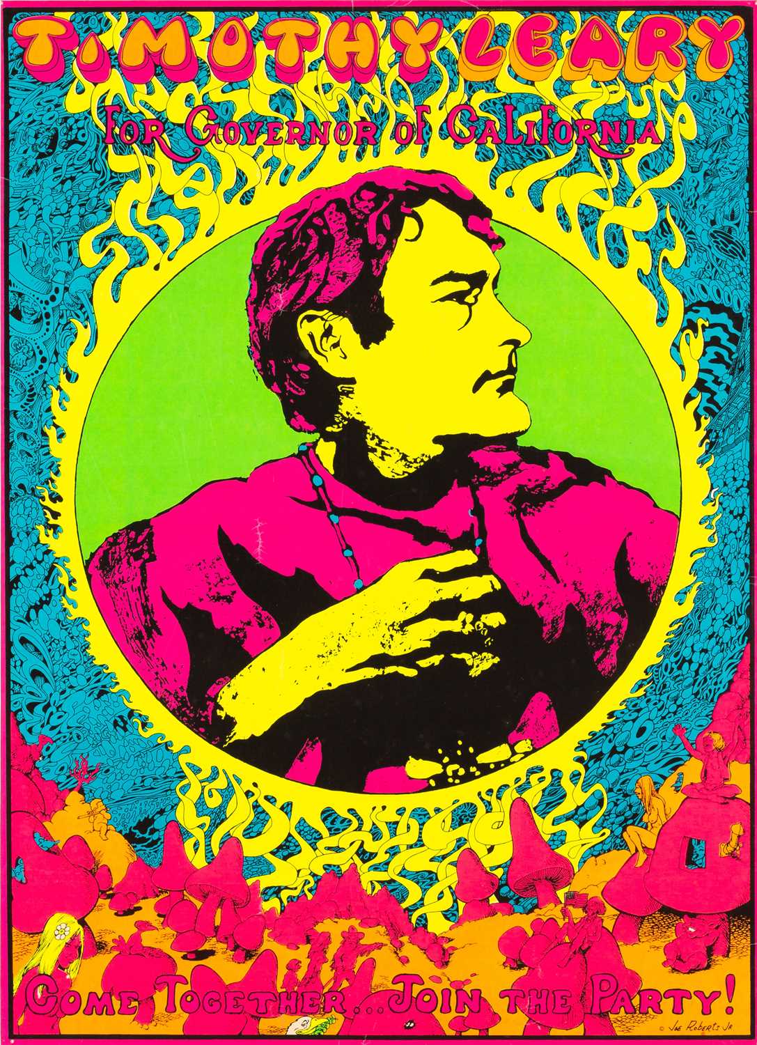 Lot 30 - ORIGINAL BLACKLIGHT POSTER - TIMOTHY LEARY