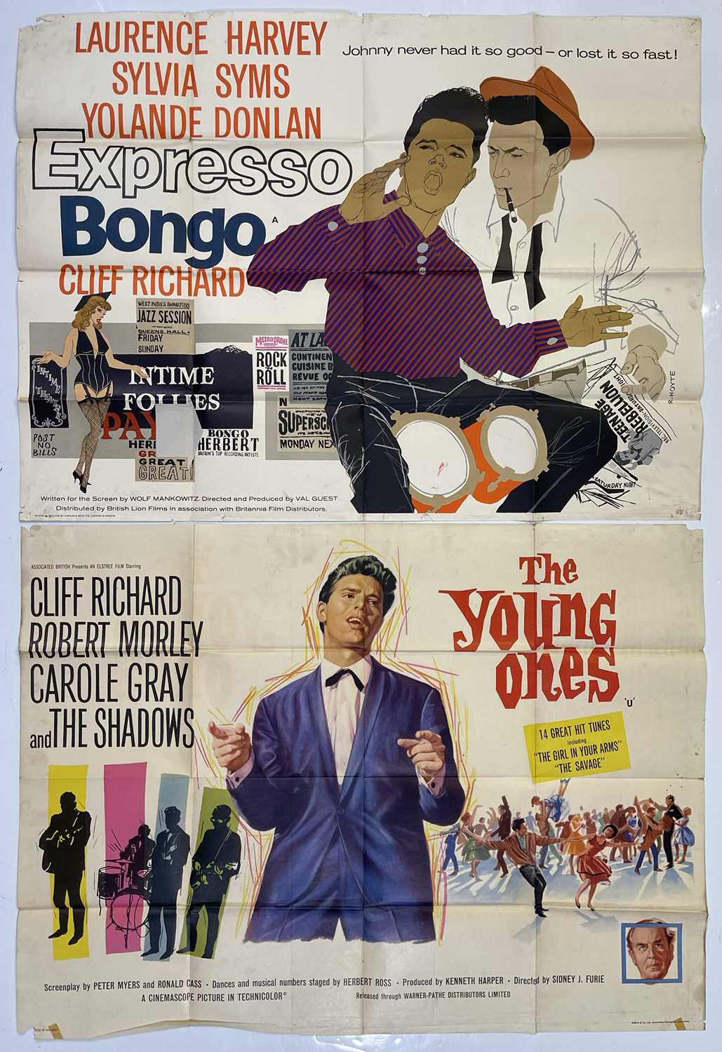 Lot 224 - CLIFF RICHARD - ORIGINAL FILM QUAD POSTERS