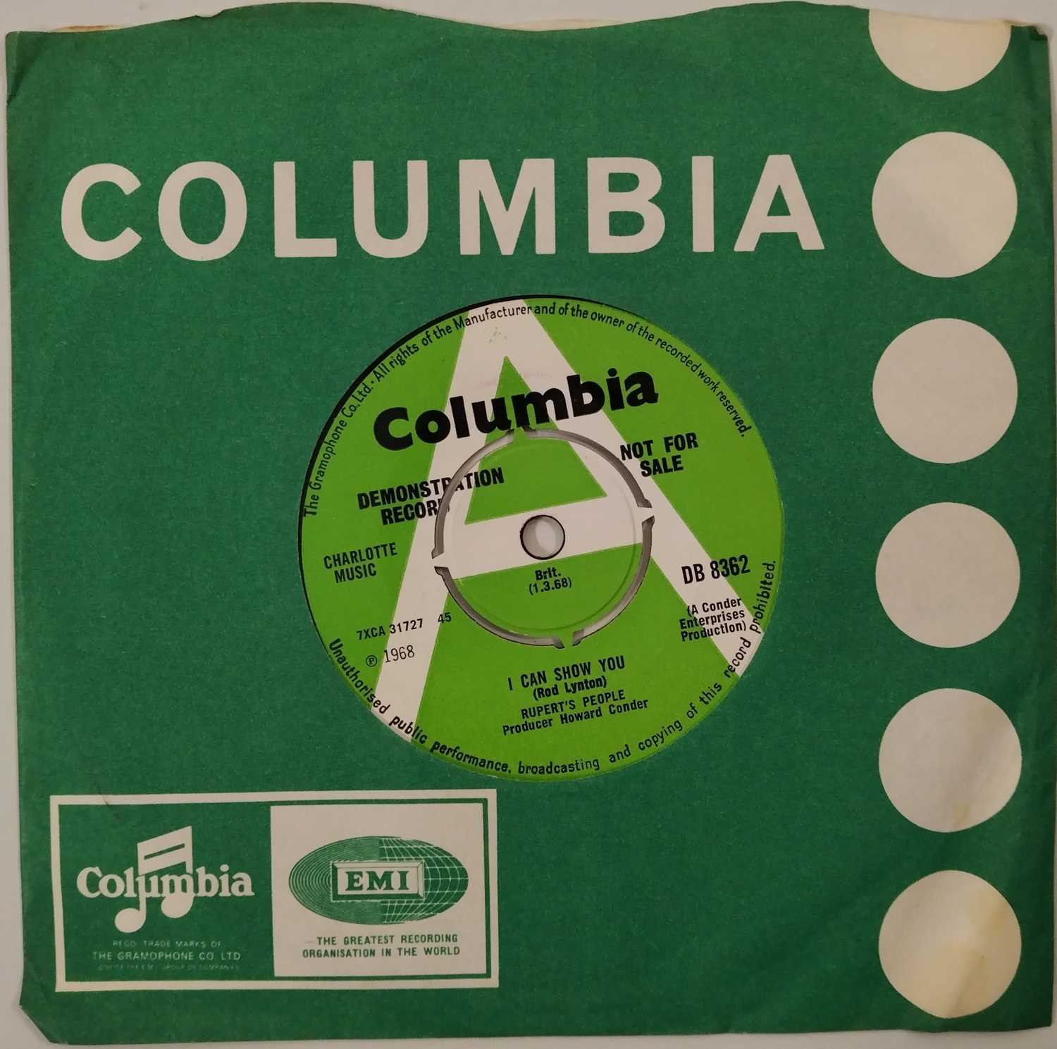 Lot 74 - RUPERT'S MUSIC - I CAN SHOW YOU/ I'VE GOT THE