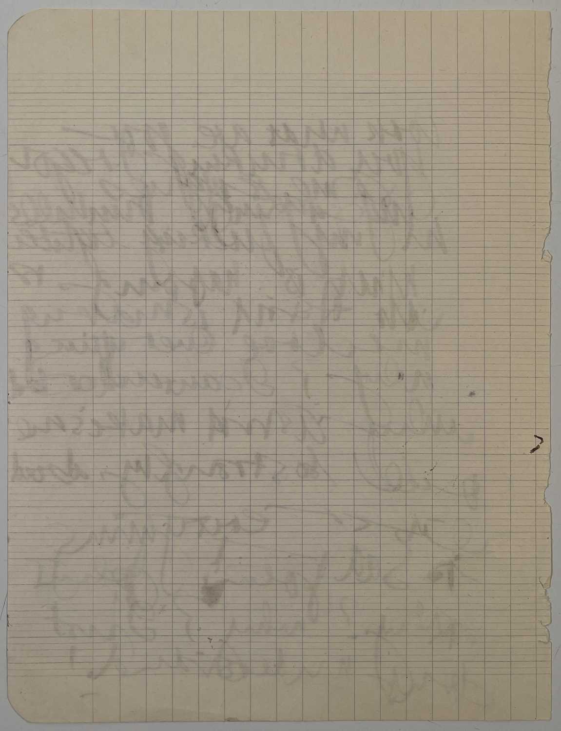 Lot 249 - THE BEATLES - A POEM/NOTE HANDWRITTEN BY