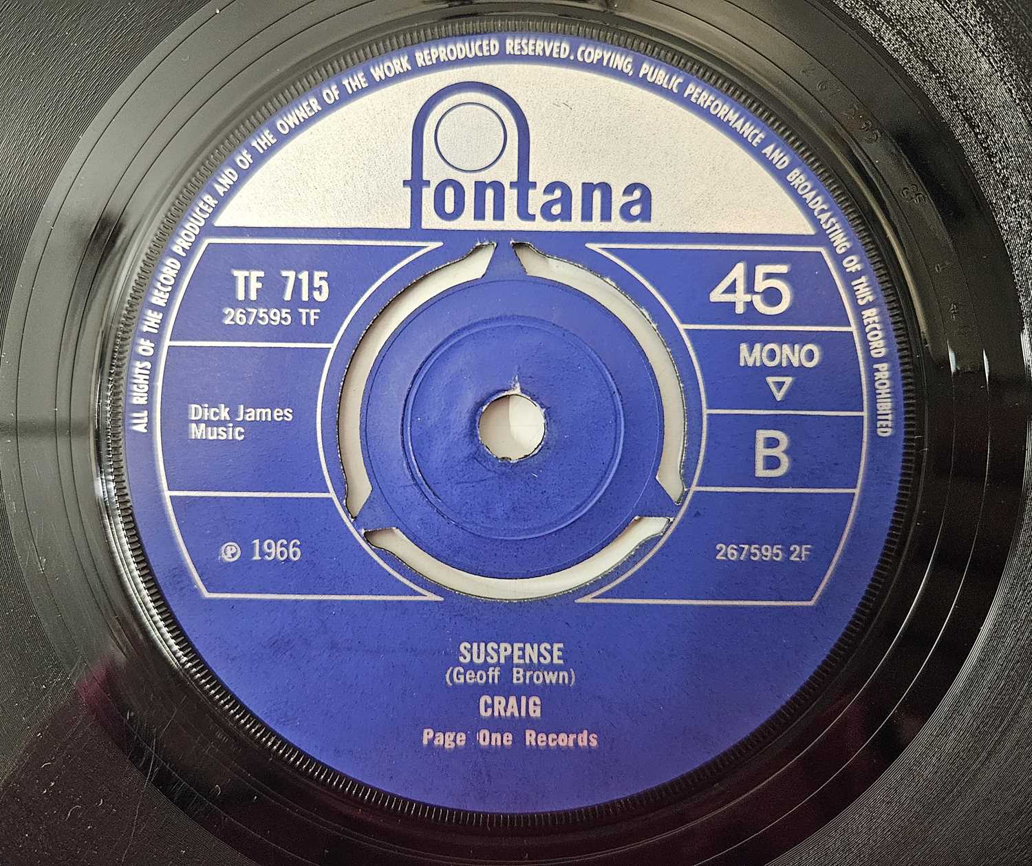 Lot 201 - CRAIG - I MUST BE MAD 7" (ORIGINAL UK COPY