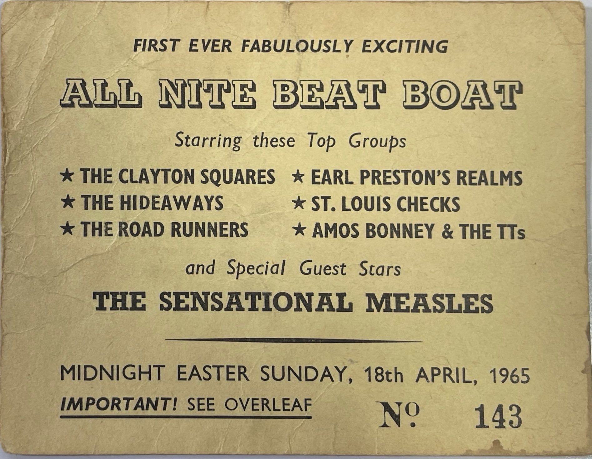 Lot 143 - 1960S CONCERT MEMORABILIA - POSTERS,
