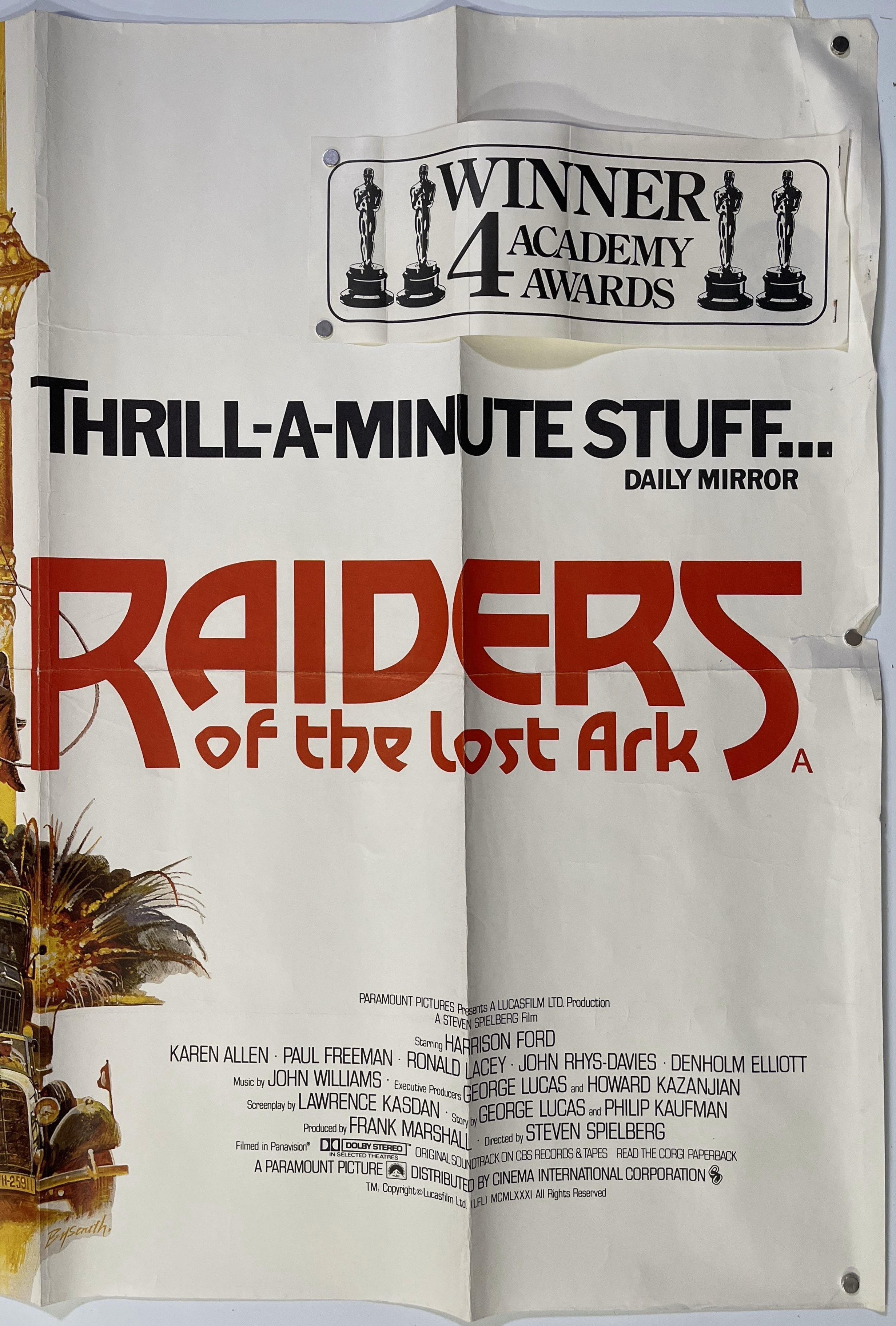 Lot 259 - RAIDERS OF THE LOST ARK (1981) - ORIGINAL