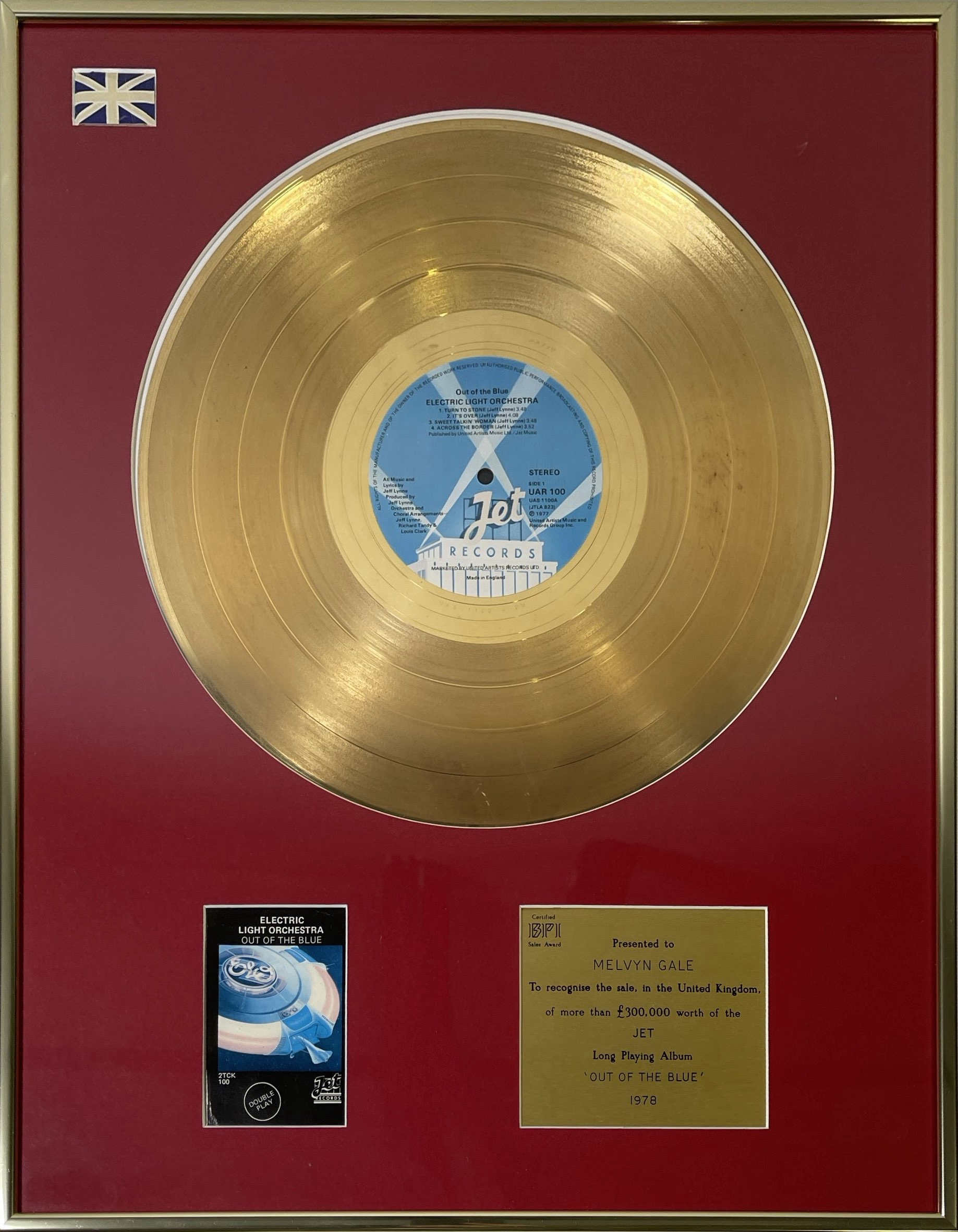 Lot 283 - ELO - OUT OF THE BLUE - OFFICIAL BPI GOLD