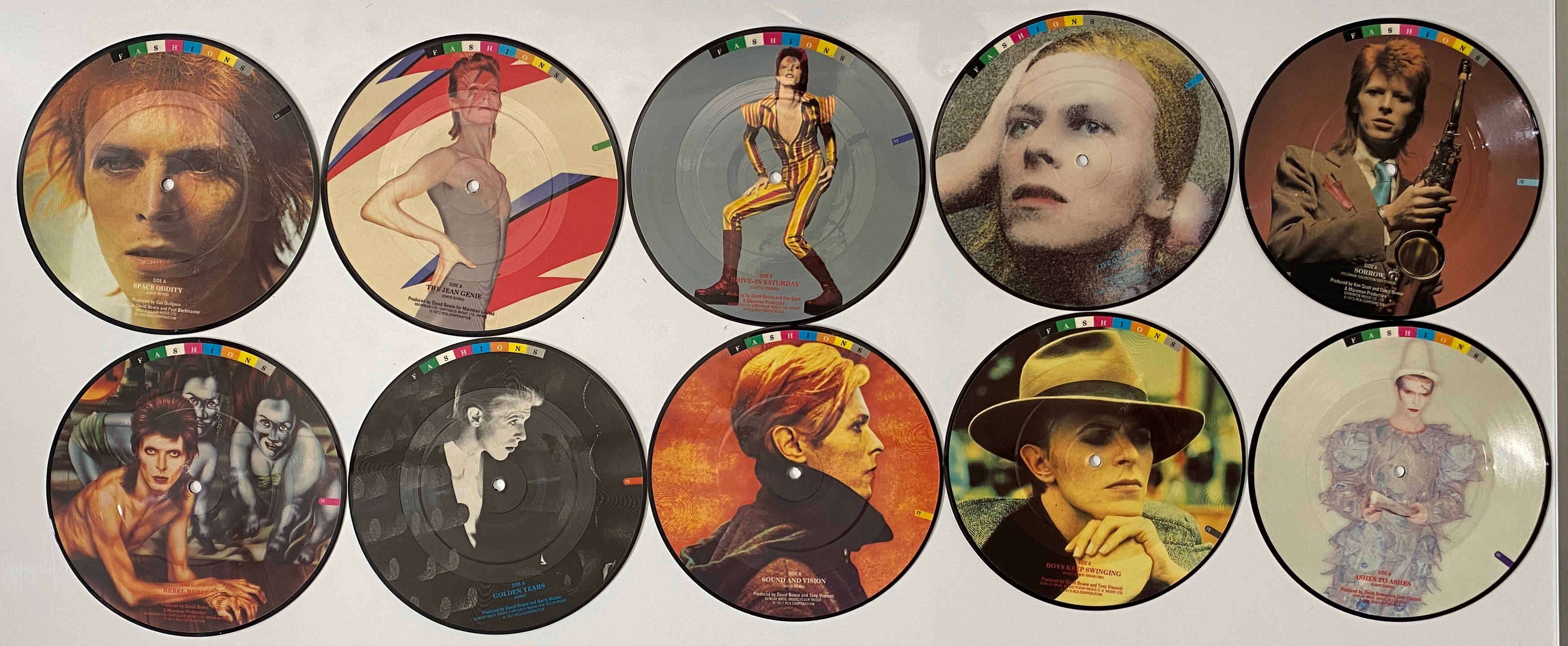 Lot 3 - DAVID BOWIE - 'FASHIONS' 7" PICTURE-DISC PACK